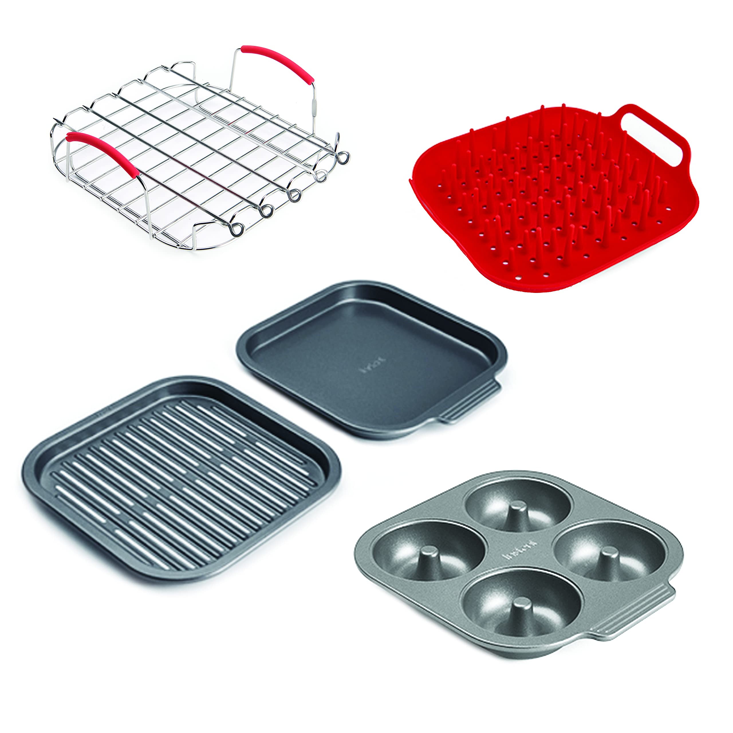Instant Pot Official Cooking and Baking Set, Fits 6qt/10qt Vortex Air Fryer, 10-Piece, Multicolored