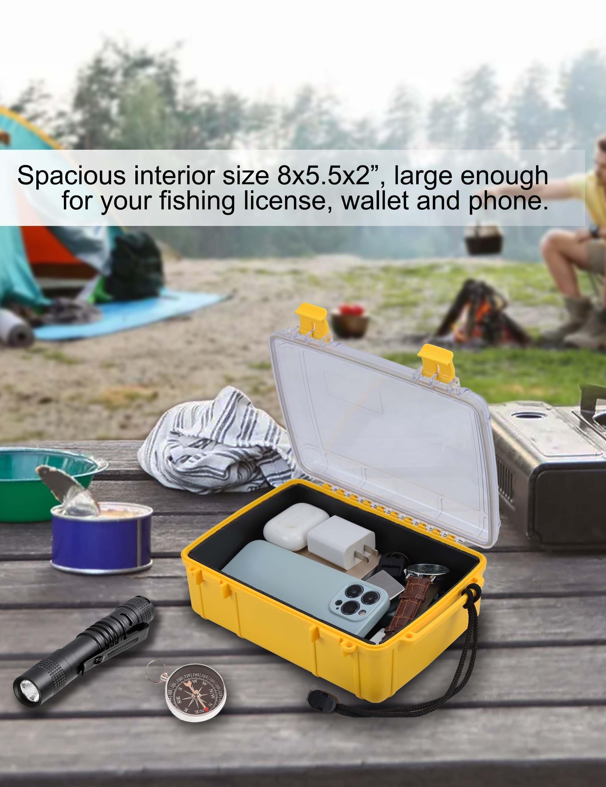 Hlotmeky Waterproof Dry Box Waterproof Container Dry Box Waterproof for Boat Kayak Water Proof Box Water Tight Storage Container Large Dry Case