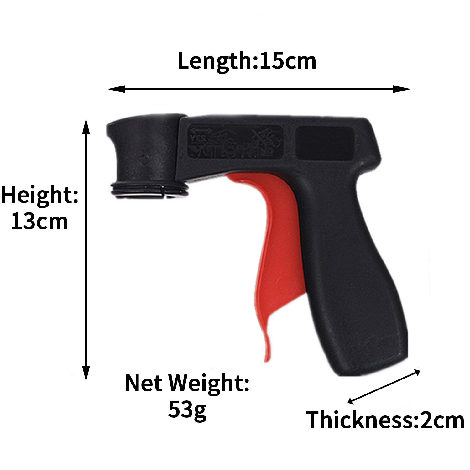 Instant Aerosol Trigger Handle (Pack of 2), Instantly Converts Spray Cans into Spray Guns - Full Hand Grip, Reusable, Easy to Clip-On & Off - Universal Fit, Use on Spray Paint, Adhesives, Lubricants