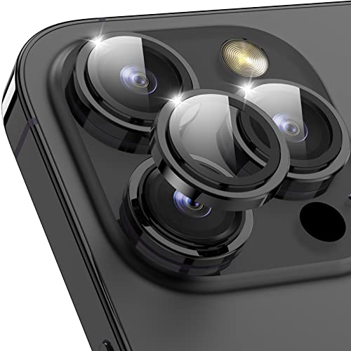 YWXTW Designed for iPhone 14 Pro Max Camera Lens Protector, for iPhone 14 Pro Camera Lens Protector, Individual Metal Anti Scratch HD Clear Case Friendly Tempered Glass Camera Cover, 1 Set