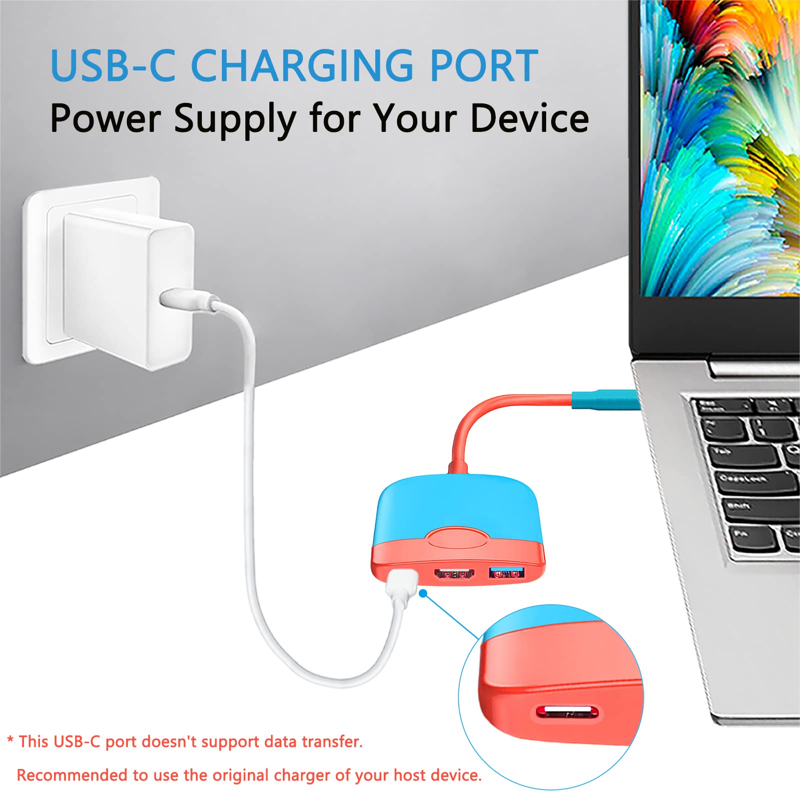 Portable Switch Dock for Nintendo Switch HDMI Adapter Switch Portable Dock for Nintendo Switch TV Adapter Switch Adapter for TV Switch Travel Dock 3-In-1 Switch Docking Station Switch USB C to HDMI