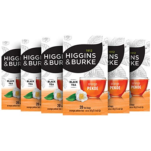 Higgins & Burke Orange Pekoe, Black Tea, 20 Tea Bags (Pack of 6)