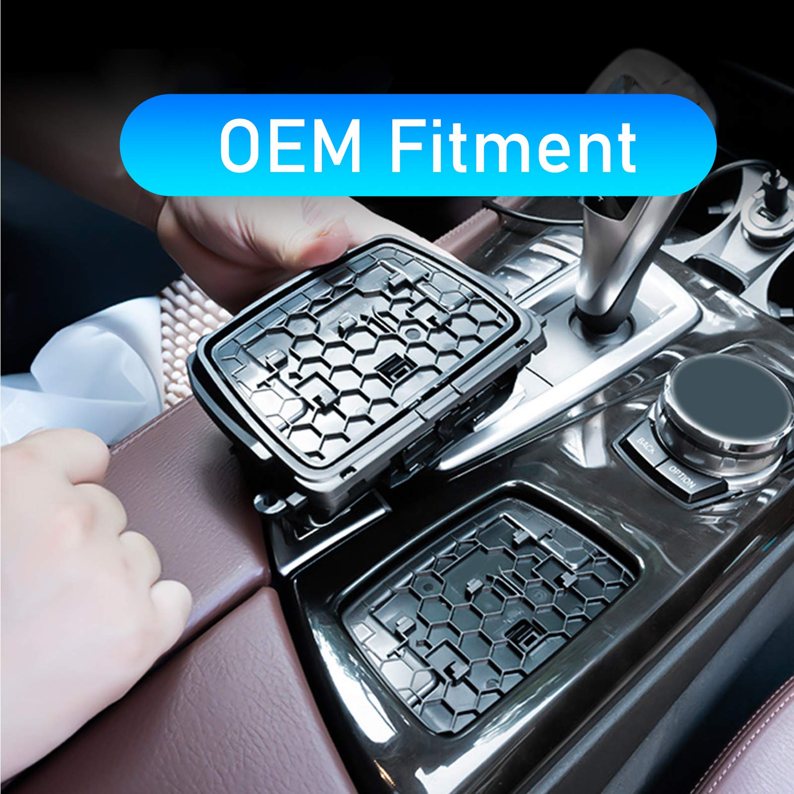 Jaronx for BMW Center Console Ashtray Replacement, Ashtray Case for BMW 5 Series F10 F11 520i 523i 525i 528i 530d 535i-Replace for 51169206347 (Ashtray Insert NOT Included)