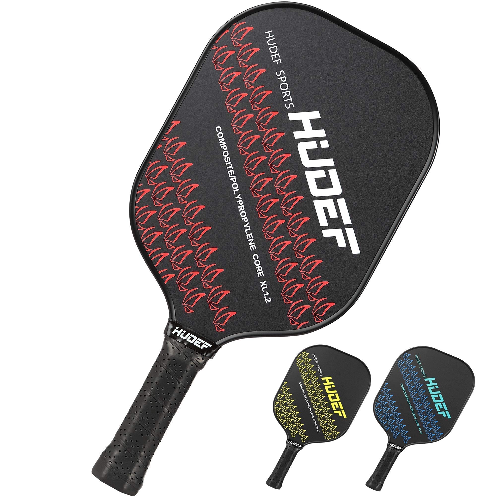 HUDEF Pickleball Paddle-Graphite Pickleball Racquet Lightweight 7.2-7.8oz,PP Honeycomb Composite Core Balanced Pickleball Rackets