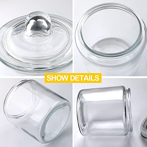 Woaiwo-q 35 oz Glass Jars, Glass Storage Container with Glass Lid for Biscuits, Candy, Dry Goods, Beans, Cookie Jar with Lid for Home & Kitchen (Set of 6)