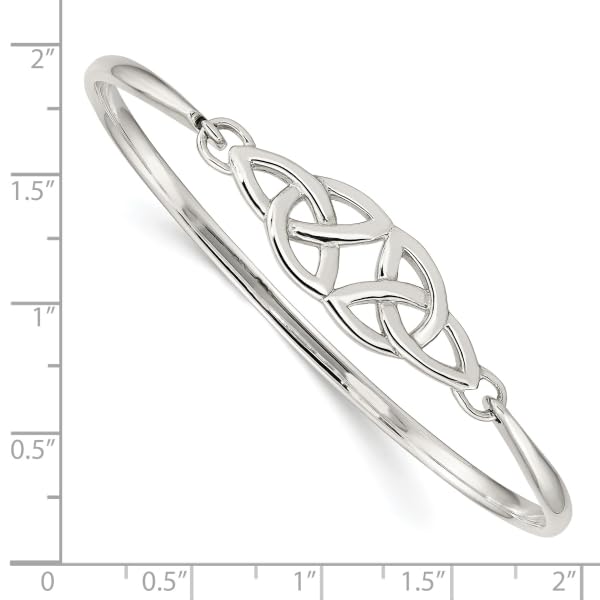 IceCarats 925 Sterling Silver Heart Claddagh Celtic Bangle Charm Bracelet Irish Jewelry