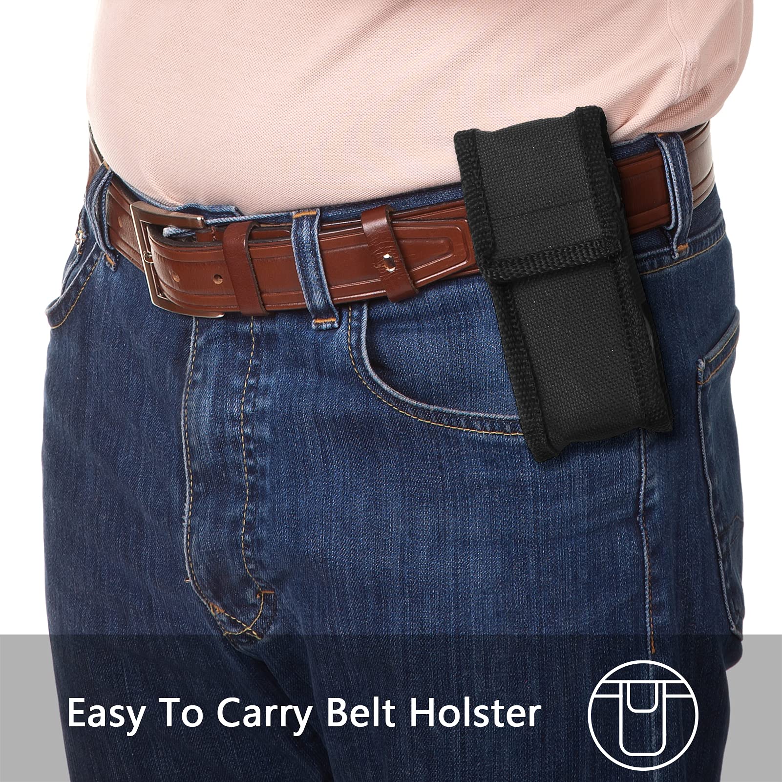 Hussar 618 Stun Gun for Self-Defense, Rechargeable with LED Flashlight, Powerful 1.60 µC Charge with Safety Switch, and Belt Holster