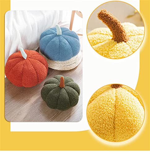 Zuwxeu Pumpkin Pillow,Pumpkin Shaped Throw Pillow Cushion, Pumpkin Plush Floor Pillow,Pumpkin Pillow Decor,Halloween Pumpkin Decorative Pillow for Home Decor Party Favors(7.5'', Dark Green)
