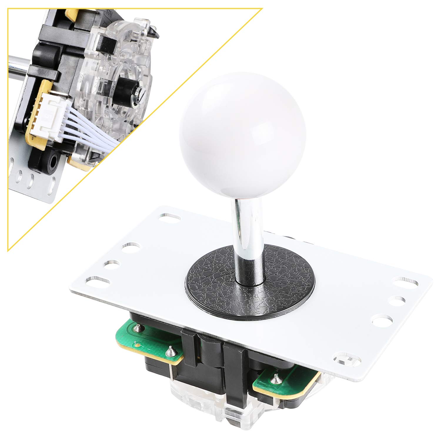 Hikig 2 Player LED Arcade Games DIY Parts Kit 2X USB Encoders + 2X Arcade Joysticks + 20x LED Arcade Buttons for Raspberry Pi and Windows