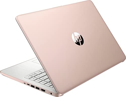 HP Newest Stream 14" HD Ultralight Laptop Computer, Intel 4-Core Celeron N4120 Processor, 8GB RAM, 192GB Storage(64GB eMMC+128GB Micro SD), 1 Year Office 365, Up to 11.5 Hours, Win11 S, Rose Gold