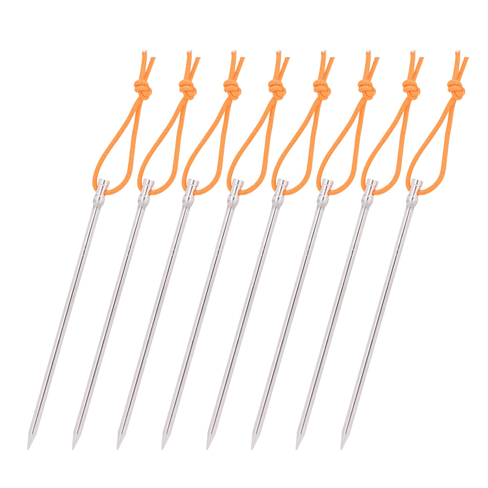 iBasingo 8pcs/lot Titanium Alloy Pegs 16.5cm Camping Tent Stakes Portable Tent Nails for Picnic Hiking Backpacking Ti4005P