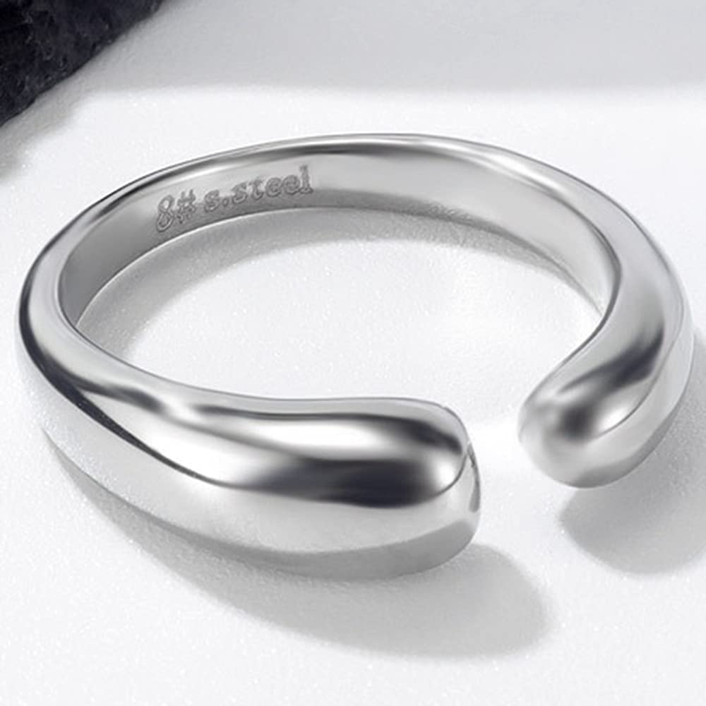 Jude Jewelers Stainless Steel High Polished Wedding Band Statement Promise Pinky Ring (Silver, 13)