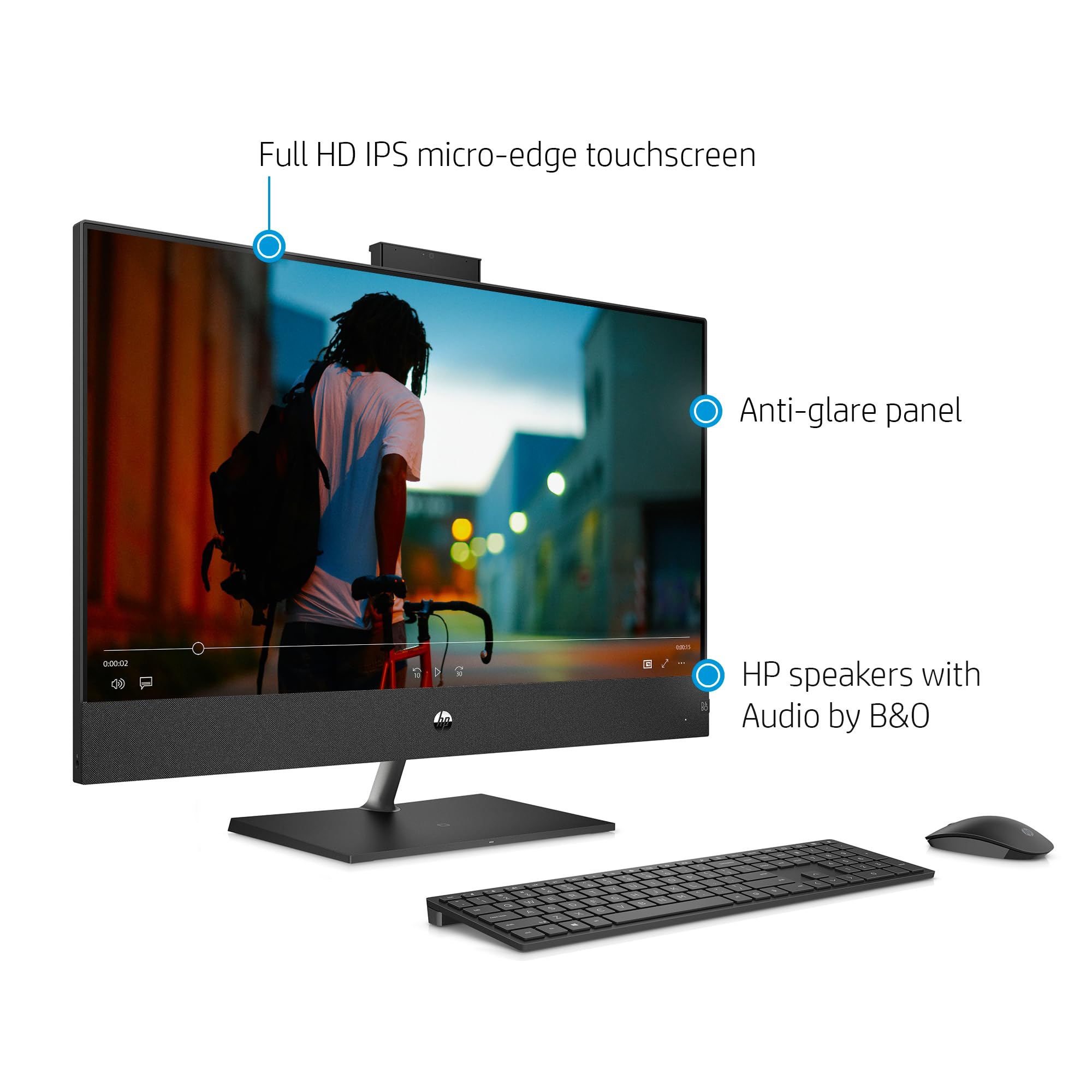 HP Pavilion 27 Touch Desktop 2TB SSD 64GB RAM Win 11 PRO (Intel Core i9-13900K Processor with Turbo Boost to 5.80GHz, 64 GB RAM, 2 TB SSD, 27-inch FullHD Touchscreen) PC Computer All-in-One
