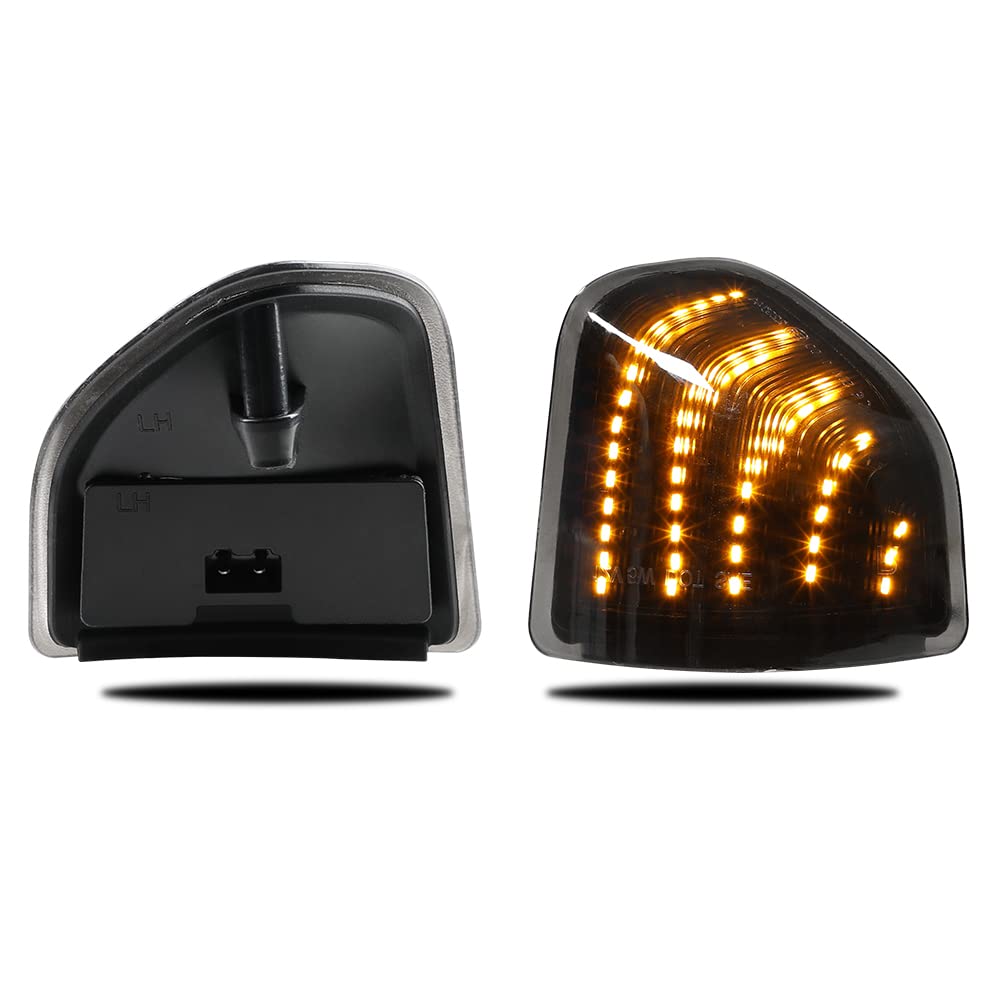 Jerezmot Side Marker and Turn Signal Combo for 2010-2018 Dodge Ram 1500 2500 3500 4500 5500, Rear View Mirror Lights Replace 68302828aa 68302829aa, Pack of 2