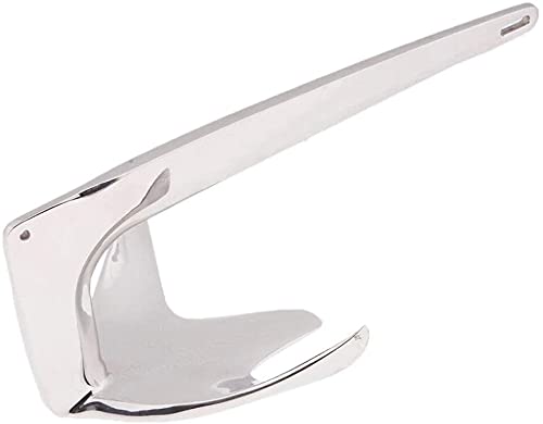 ISURE MARINE 4.4lb(2kg) Stainless Steel Bruce Style Claw Force Boat Anchor Heavy Duty Marine Grade Polished