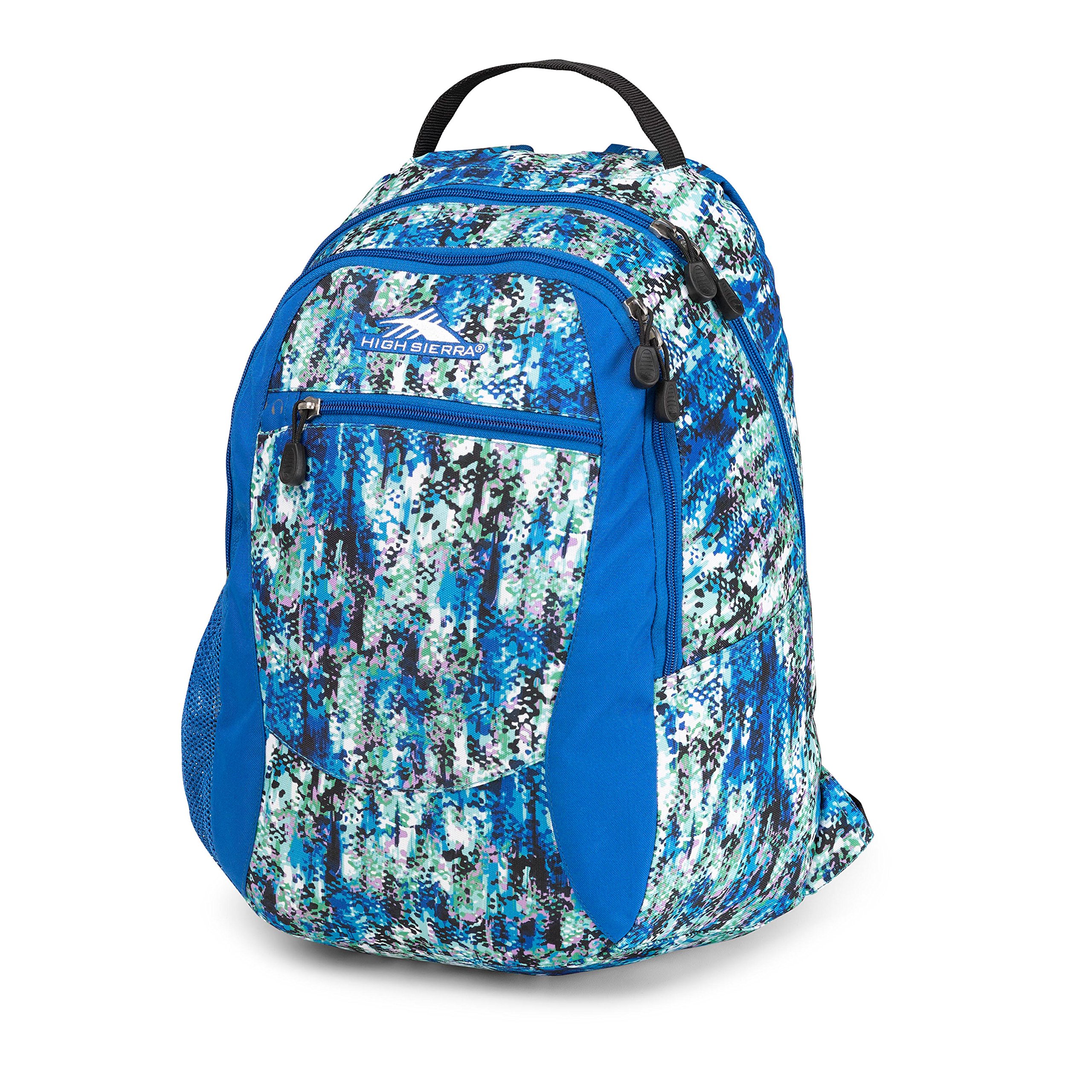 High Sierra Curve Backpack, Delicate Lace/Lavender/White with Lunch Kit, 18.5 x 12.5 x 8.5-Inch