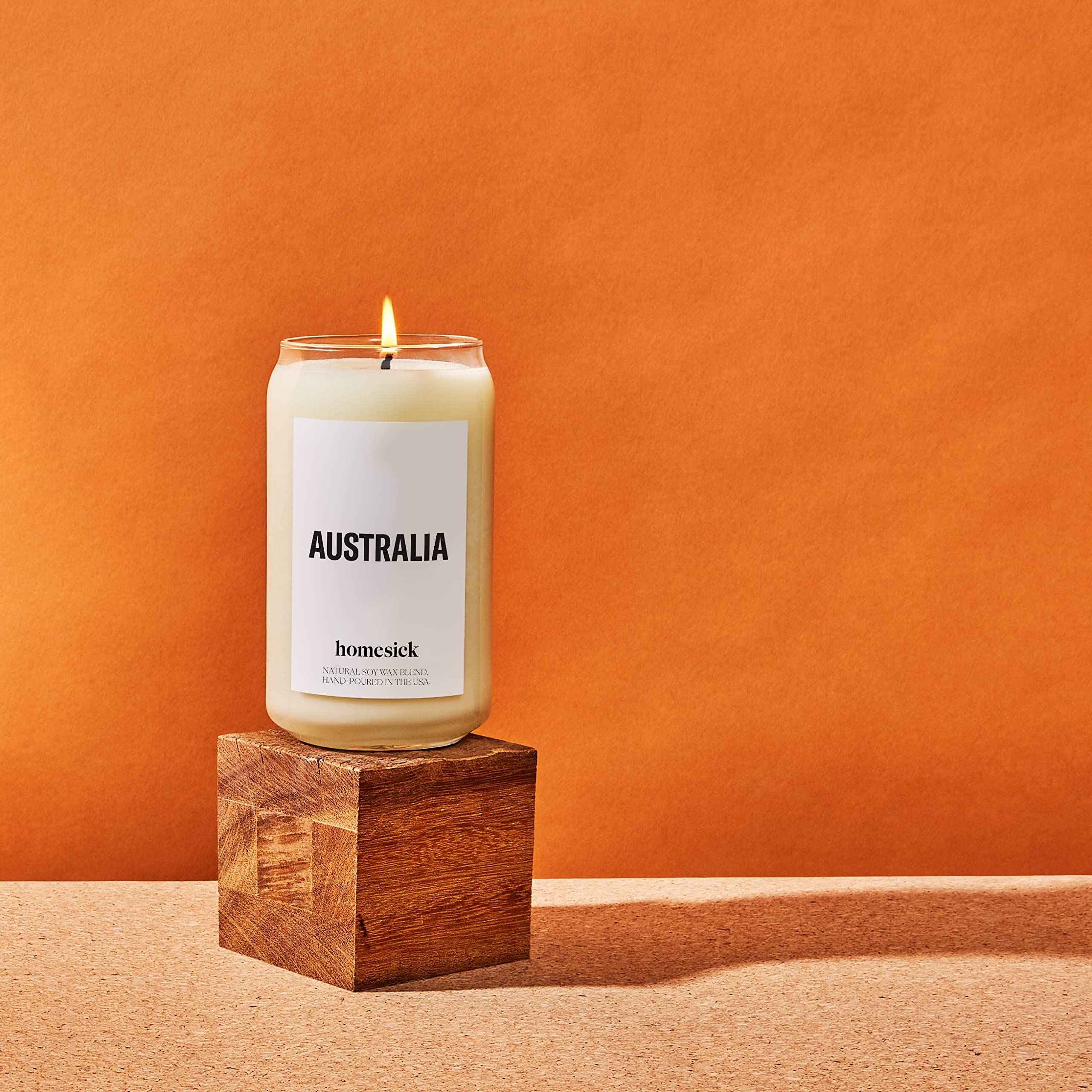 Homesick Premium Scented Candle, Australia - Scents of Eucalyptus, Chocolate, Rose, 13.75 oz, 60-80 Hour Burn, Natural Soy Blend Candle Home Decor, Relaxing Aromatherapy Candle