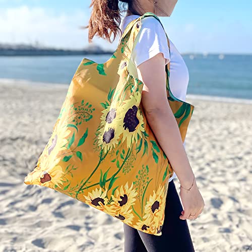 Wrapables AllyBag Collection Reusable Shopping Bag, Sunflowers Harvest