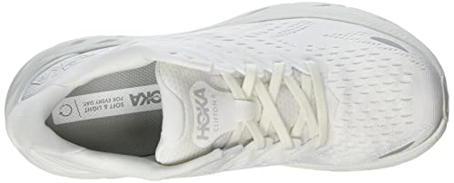 HOKA ONE ONE Clifton 8 Womens Shoes Size 8, Color: White/White