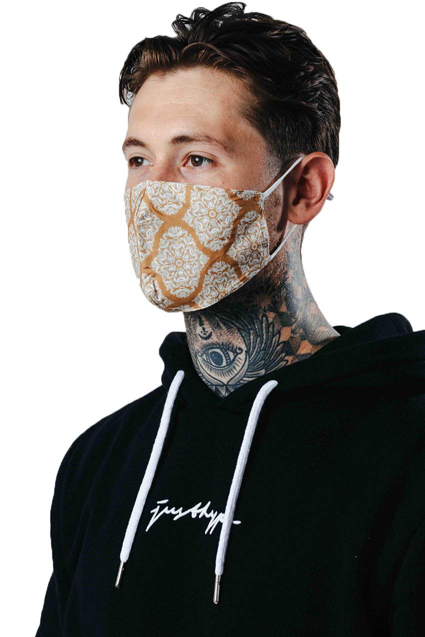 Hype ADULT SAND DAMASK PATTERN ADJUSTABLE FACE MASK