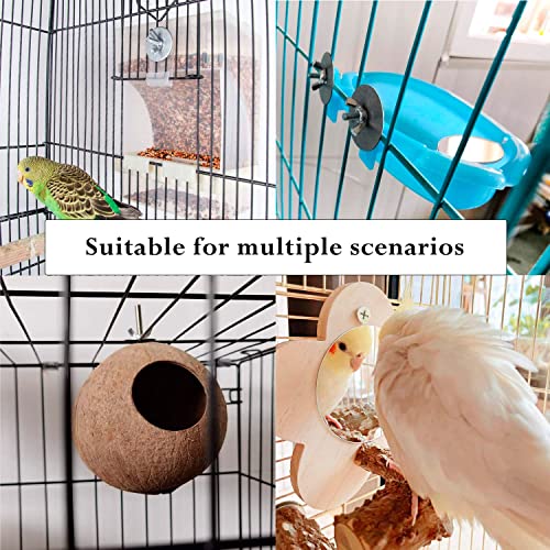 SnowTing Fitting Screws Nut Kits for Bird Nest House Parrot Breeding Box Bin DIY, Bird Cage Feeder Stand Perches Accessories Hardware, 8 Sets of Sidewalk Bolts with Wing Nut & Washers