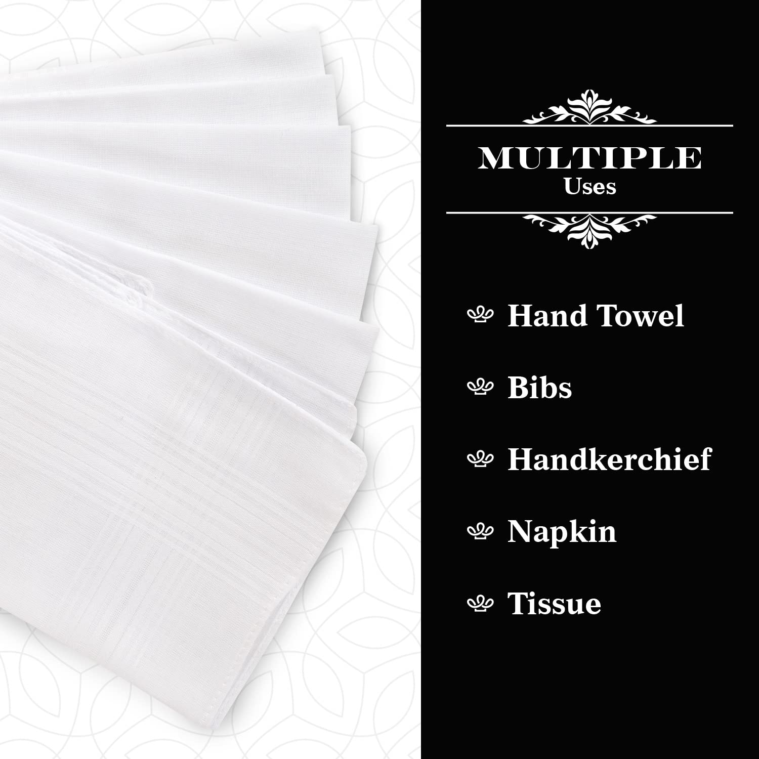 Imperial Men's Fine Cotton Handkerchiefs White Pack of 13 Hankies 100% Cotton