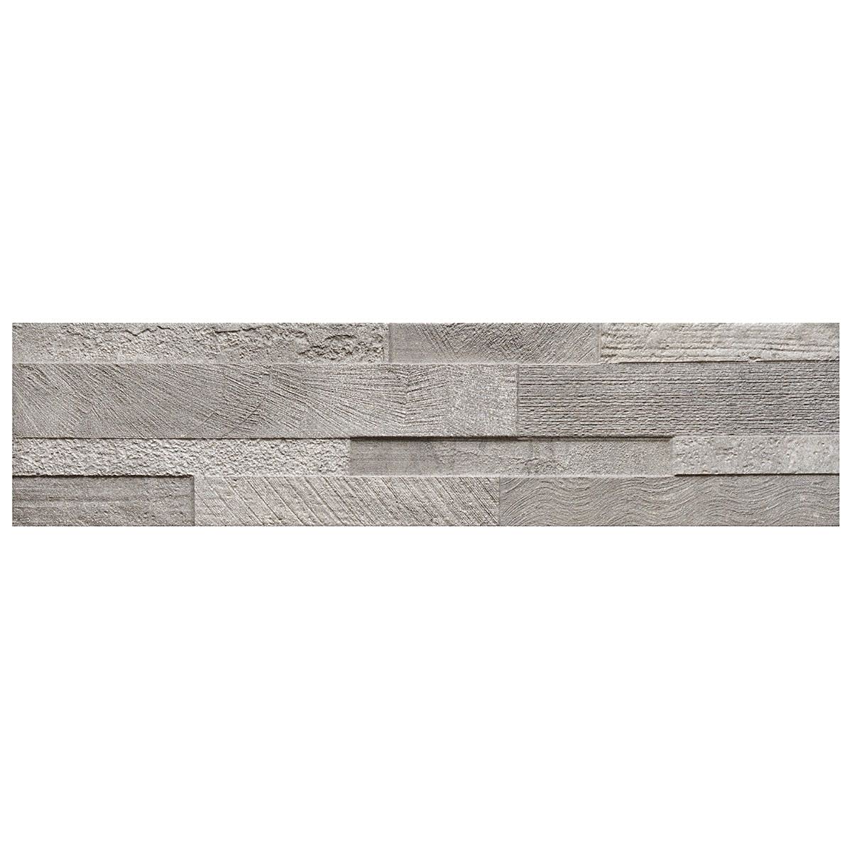 Ivy Hill Tile Holden Gray 5.82 in. x 23.74 in. Textured Porcelain Wall Ledger Panel (11 Pieces 10.97 Sq. Ft. Case)