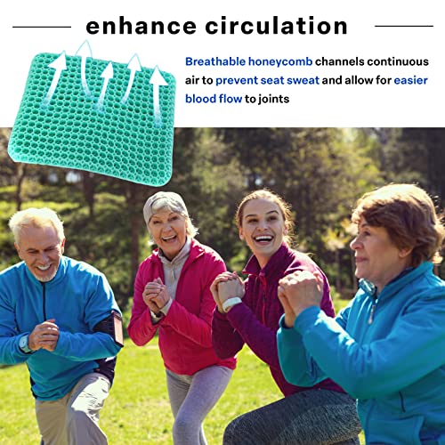 Zen Virtuoso Gel Seat Cushion for Tailbone Support and Relief from Butt and Back Pain and Pressure - Cushions are Large Thick and Comfortable - Ideal for Office Chairs Driving Travel and Long Sitting