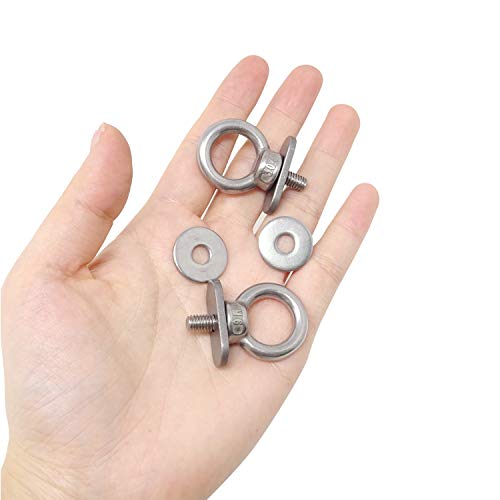 Honbay 2PCS Stainless Steel Kayak Track Mount Tie Down Eyelet Accessories Quick Release O Ring Track Rail Adapter for Fishing Kayaks Boat Cord Rope