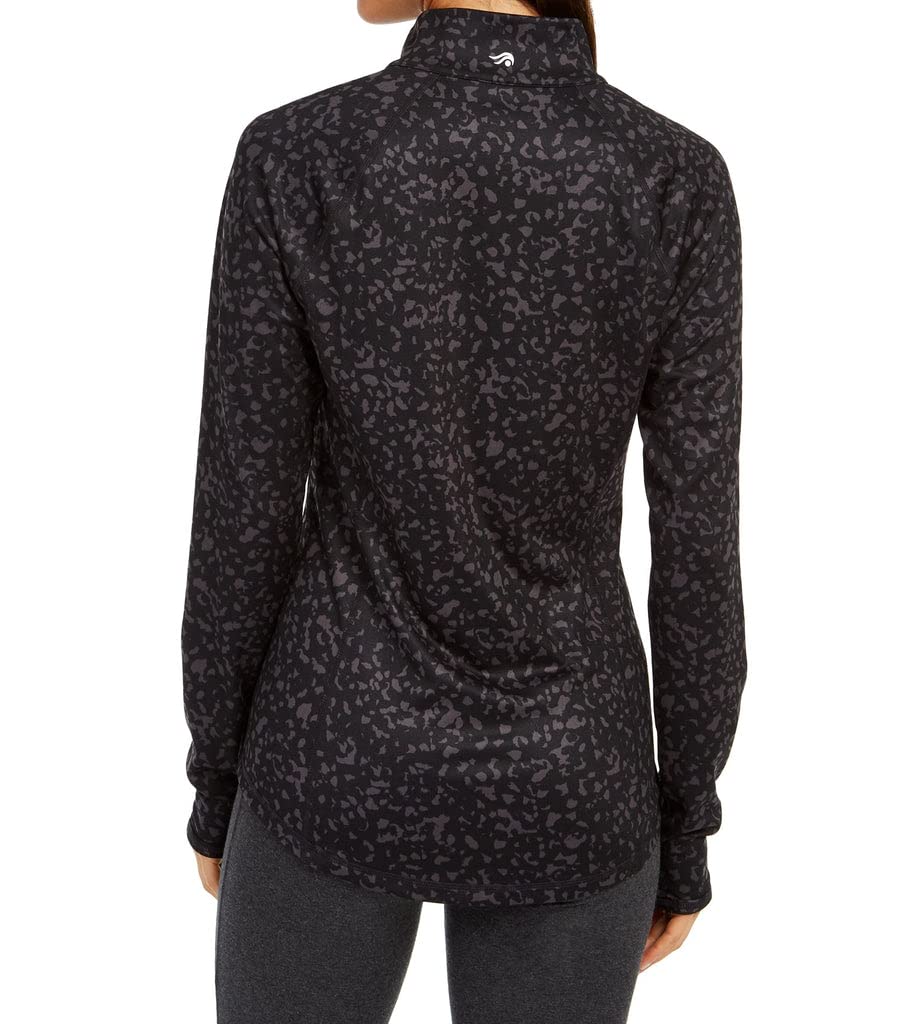 Ideology Printed Quarter-Zip NOIR M