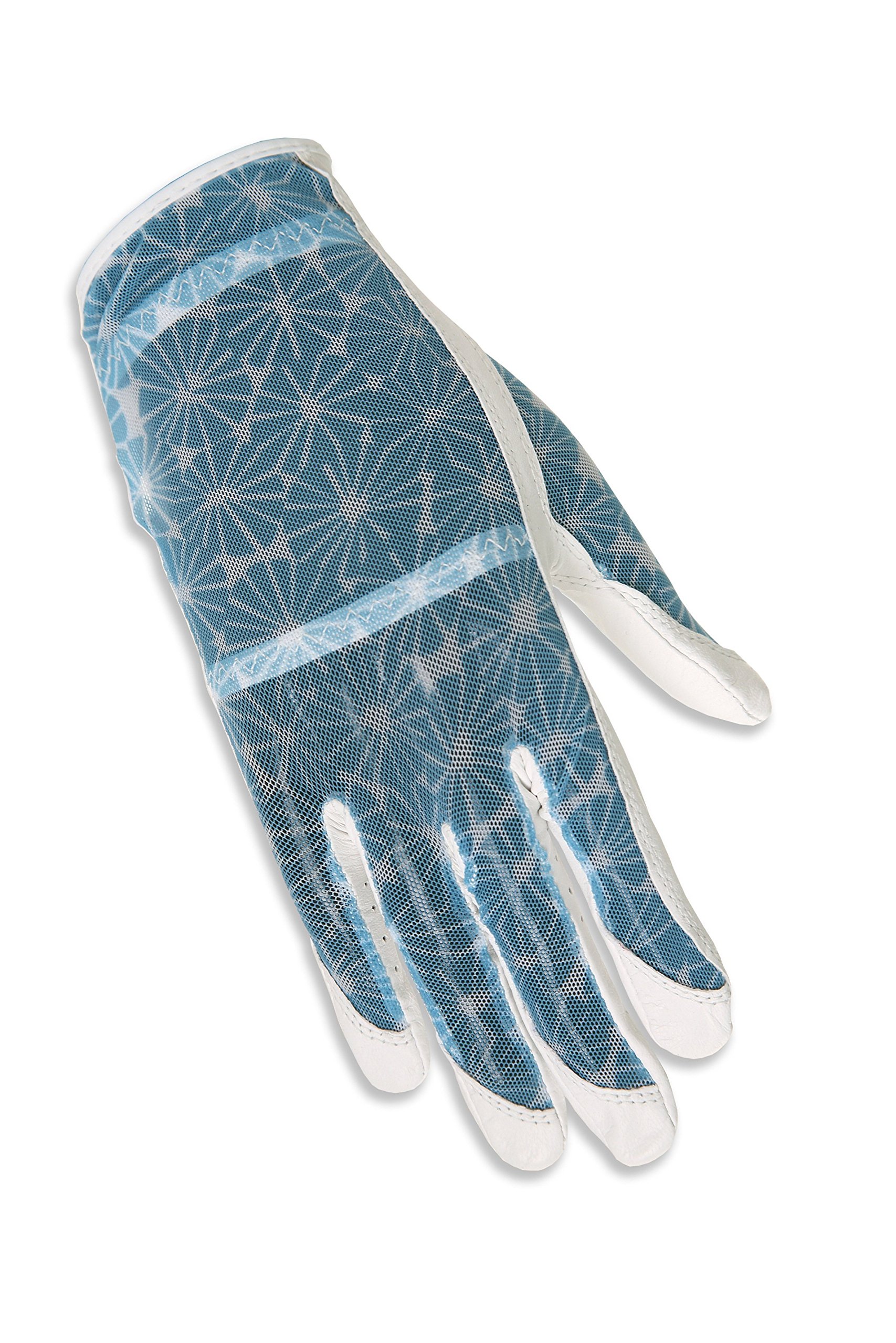 HJ Glove Women's Right Hand Solaire Full Length Golf Glove, Medium, White Burst