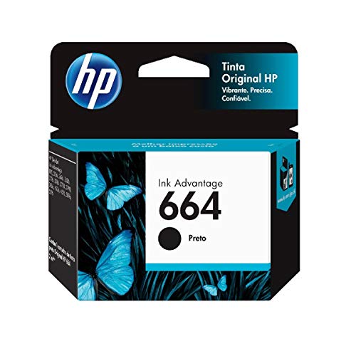 HP Cartucho De Tinta 664 Negra