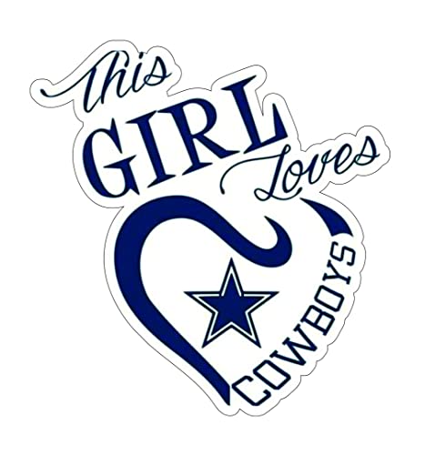 This Girl Loves Dallas Sticker Vinyl Decal //Choose Your Sizes//Dallas Sticker Logo (9 inch)