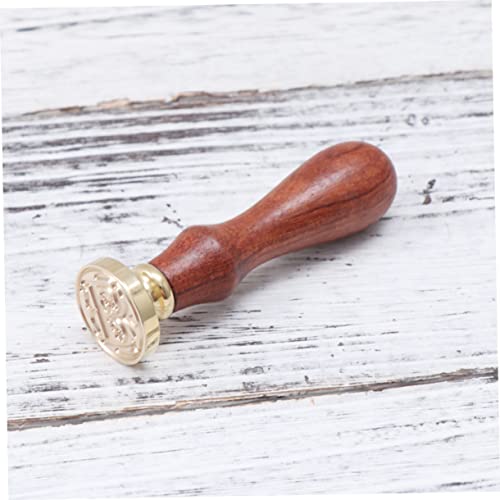 SEWACC Wedding Invitation Envelopes Custom Seal Stamp Wax Seal Stamp Retro Wax Stamp Wooden Retro Stamper Sealing Stamper Vintage Stamper Wax Model Die Sealing Wax Classic Wooden Handle