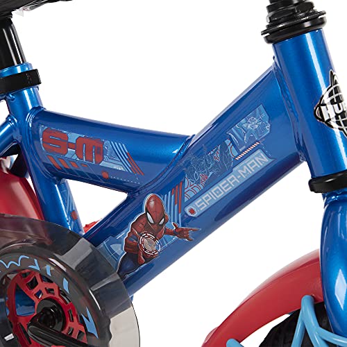 Huffy Marvel Spider-Man 12” Kid’s Bike for Toddlers – with Removable Training Wheels & Quick Adjust Seat Height
