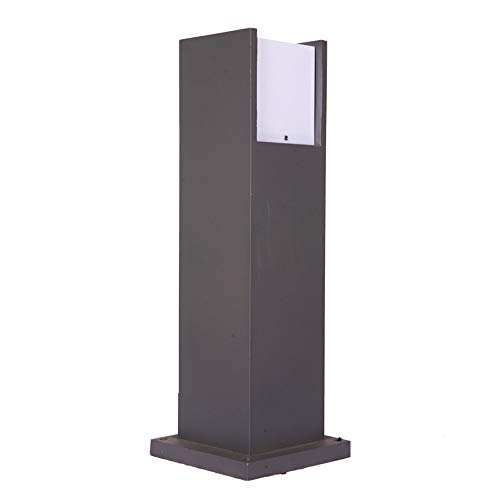IBalody Modern Simple Outdoor Waterproof E27 Pillar Lights European Metal Aluminum Acrylic Post Lights Garden Gate Courtyard Home Villa Decorative Column Lamps