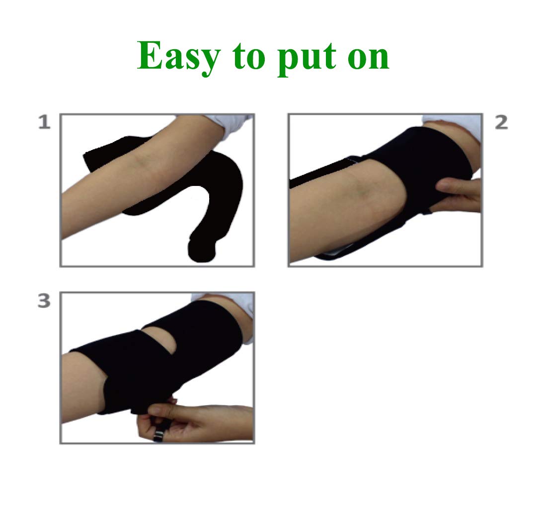 HIGHLOONG Adjustable Elbow Brace Support CoolMax Breathable Compression Arm Sleeve Wrap for Olecranon Joint Pain, Bursa Protection, Arthritis & Tendonitis Relief (One Size Fits Most)