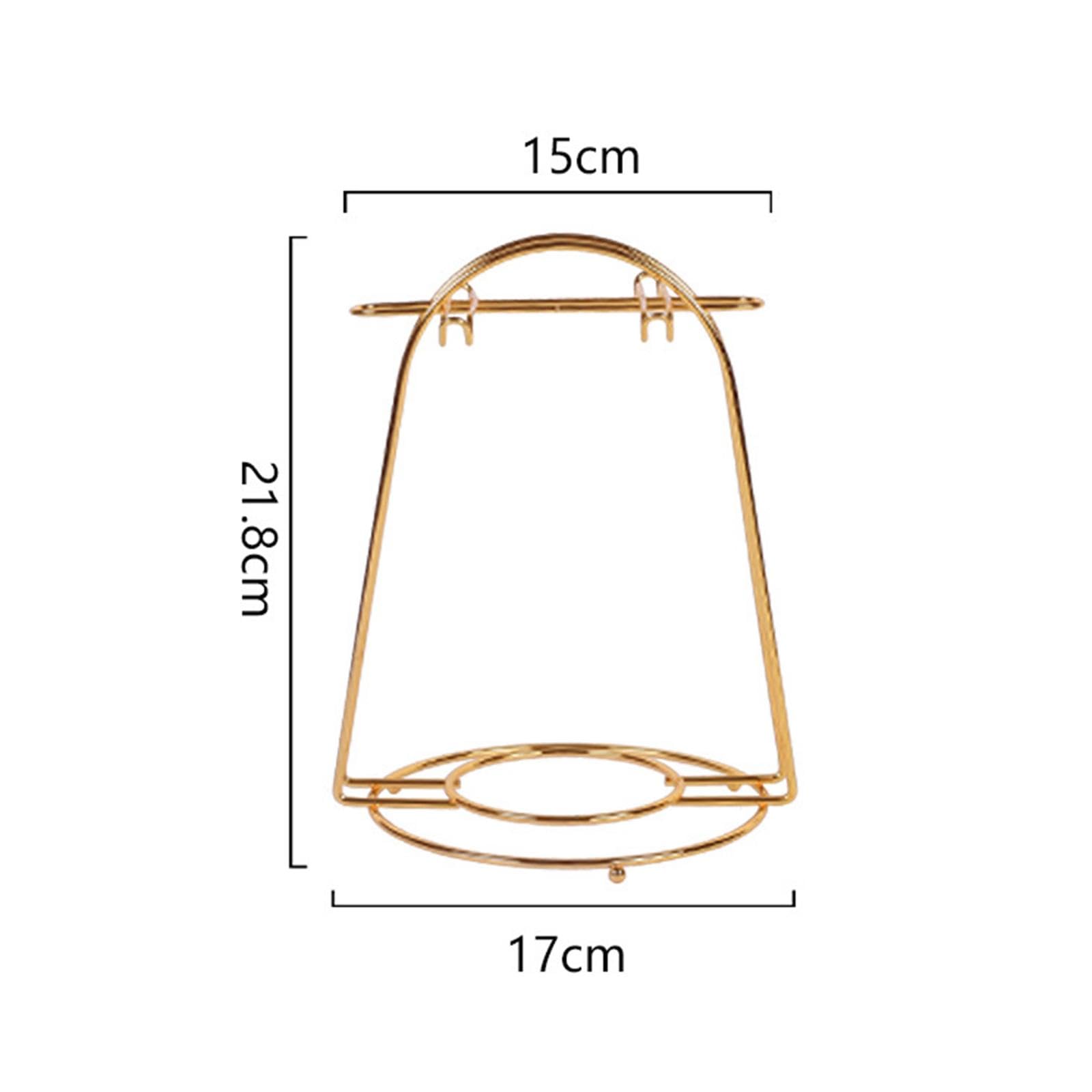 Sleek Coffee Cup Holder for Kitchen Organization, Hold 2 Mugs Gold