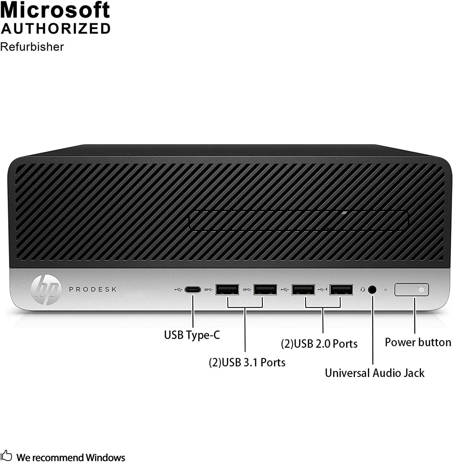 HP ProDesk 600 G4 SFF Desktop, Intel i5-8500, 32GB RAM, 512GB SSD & 500GB HDD, DVD, RGB Keyboard and Mouse, WiFi, Bluetooth, Windows 10 Pro (Renewed)