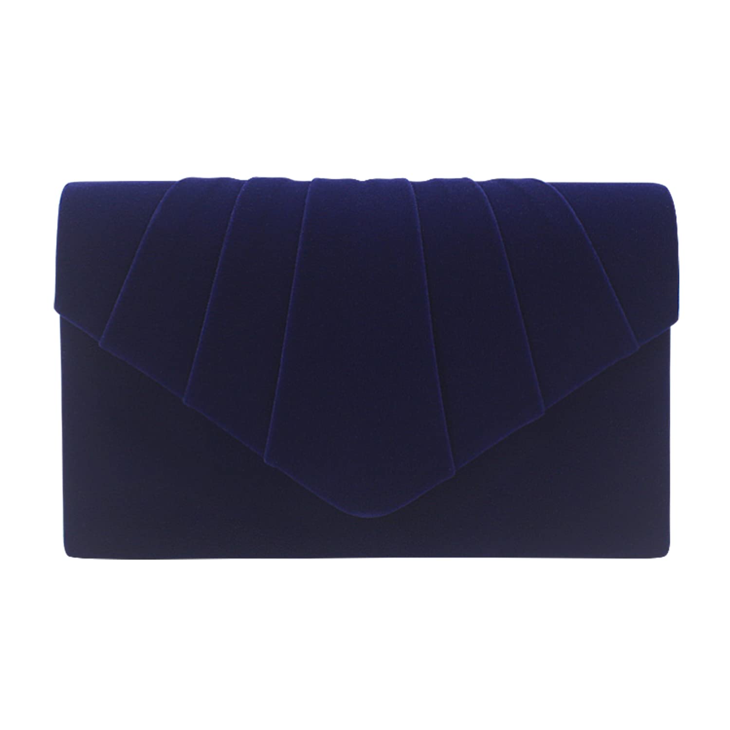 KUANG! Women's Evening Clutch Bag Velvet Pleated Envelope Clutch Handbag for Bridal Wedding Party
