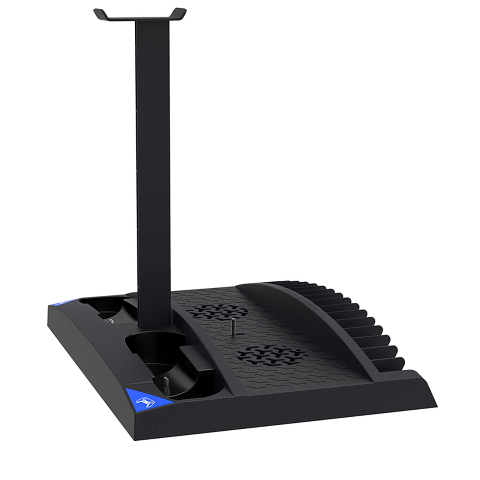 ipega PG-P5013 Cooling Fan Charging Station Dual Controller Charger with Cooling Fan Controller, LED Charging Base, Headset Stand, Game Card Storage, for PS5 Game Host Accessories