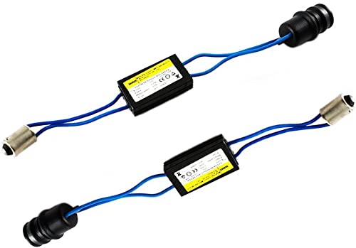 Xotic Tech 1 Set 9-SMD Xenon White T10 BA9 LED Parking Light Bulbs w/Load Resistor Anti-Flicker Error Free Wiring Adapters Compatible with BMW F30 3 Seriesā¦