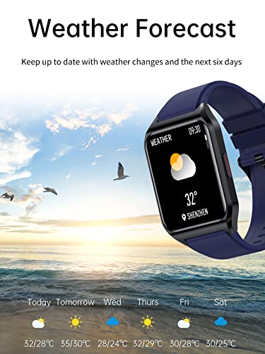 Smart Watches for Men Bluetooth Call Dial Heart Rate/Blood Pressure/Blood Oxygen Monitor Smartwatch Fitness Watch with Step Counter Activity Tracker for Calories Compatible with Android iOS Phone