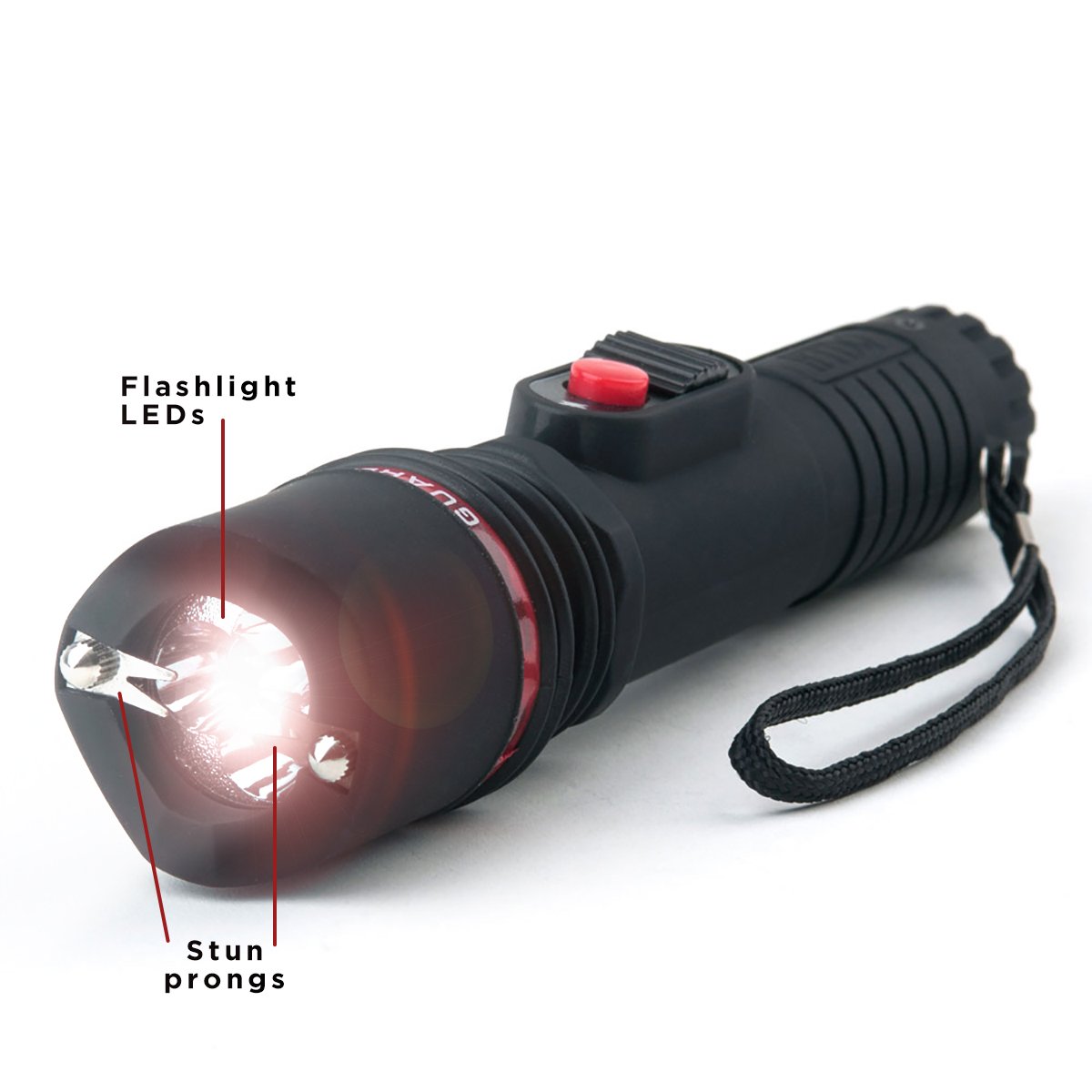 Guard Dog SG-GDI6000BK Inferno Dual Spark Stun Gun Flashlight, MAX Volts, Ultra Bright LED Bulb, Rechargeable