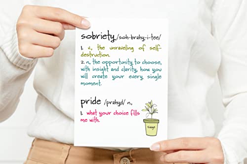 Recovery Cards - Sobriety Greeting Card - Sober Anniversary Cards - Motivation Cards for AA Recovery - Sober Cards - Alcoholic Recovery - Card and Envelope Set - Blank inside