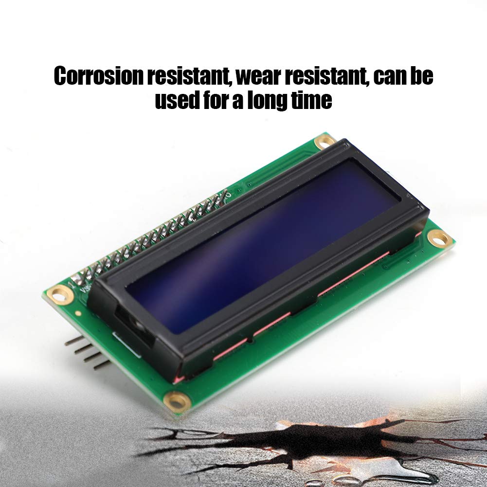HW-060A LCD Display Module, 3.3V 1602 LCD Screen IIC I2C Module Interface Adapter for Arduino Uno Raspberry pi, Blue Backlight
