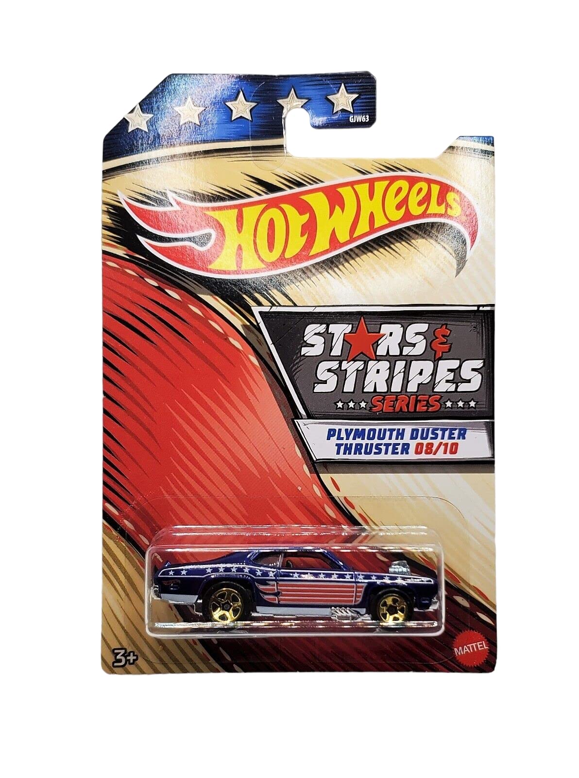 Hot Wheels American Stars and Stripes Bundle of 8 Diecast Vehicles in Red White and Blue