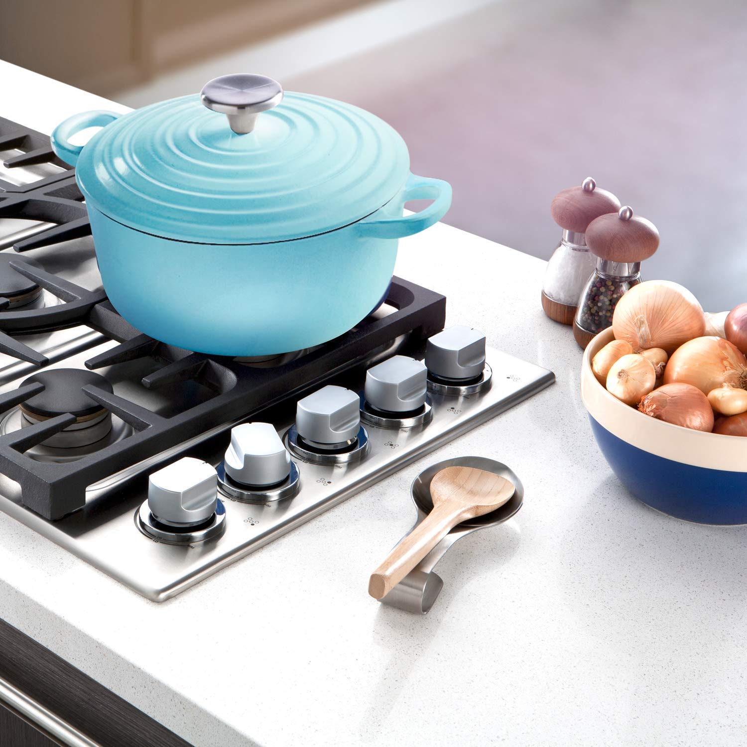 House of Living Art Dutch Oven, Enameled Cast Iron, 2.7 Quart, Pink