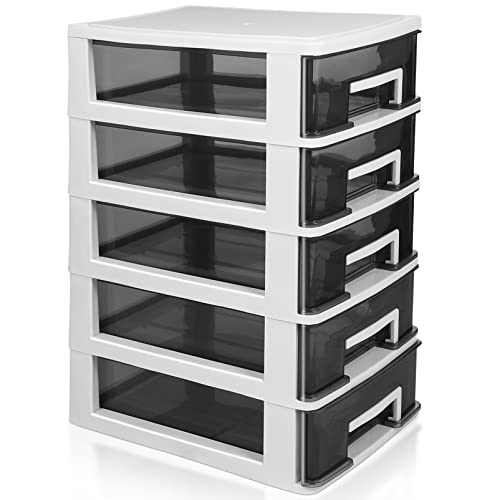 VOSAREA Drawer Storage Cabinet Drawer Type Closet Storage Cabinet Multi-layer Plastic Tabletop Drawer Organizer Shelf Storage Box Storage Rack for Home Office Portable Drawers