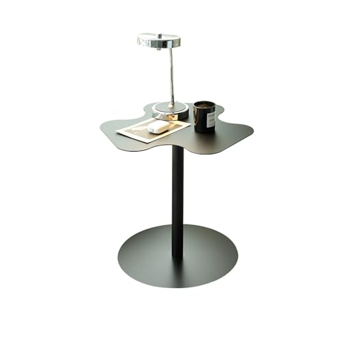 GuiPaiShi Sofa Side Table, Black Iron End Tables, Small Space Bedroom Desk Lamps Tables, H: 18/22", Elegant but Practical(Size:48 * 37 * 45CM)